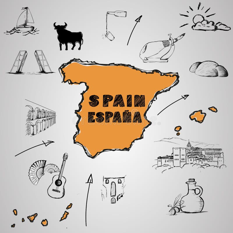 Spain culture stock vector. Illustration of design, europe - 46443743