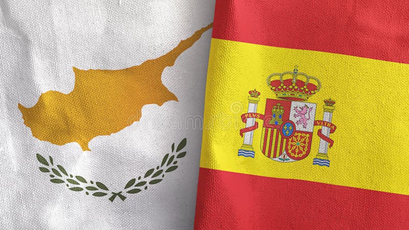 Spain and Cyprus. the Spanish and Cyprian Flags. Official Proportion ...