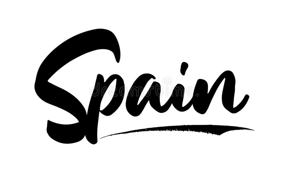 Spain Elegant Bold Typography Lettering Text Vector Design Quote Stock ...
