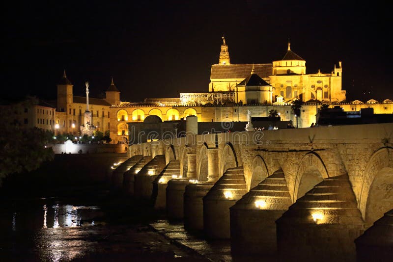 Famous Roman Bridge in Cordoba Stock Image - Image of building ...