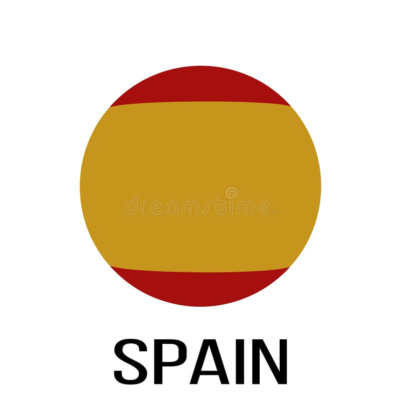 Spain Flag in Circle. Spain Flag. National Spain Flag. Flag Background ...