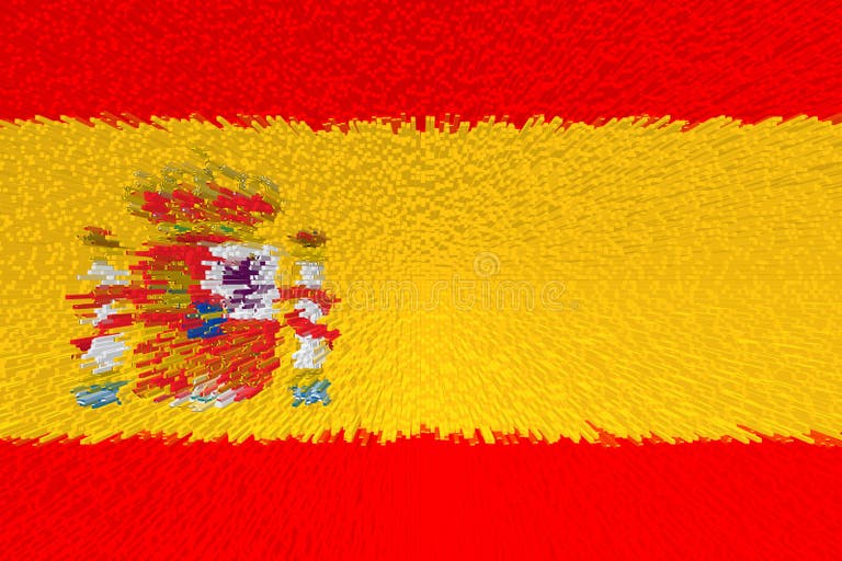 Spain. Flag of Spain. Llustration of the Flag of Spain. Horizontal ...