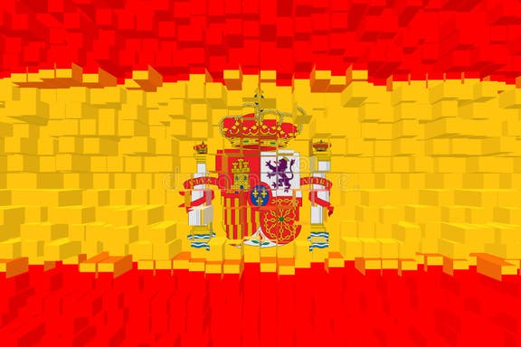 Spain. Flag of Spain. Llustration of the Flag of Spain. Horizontal ...