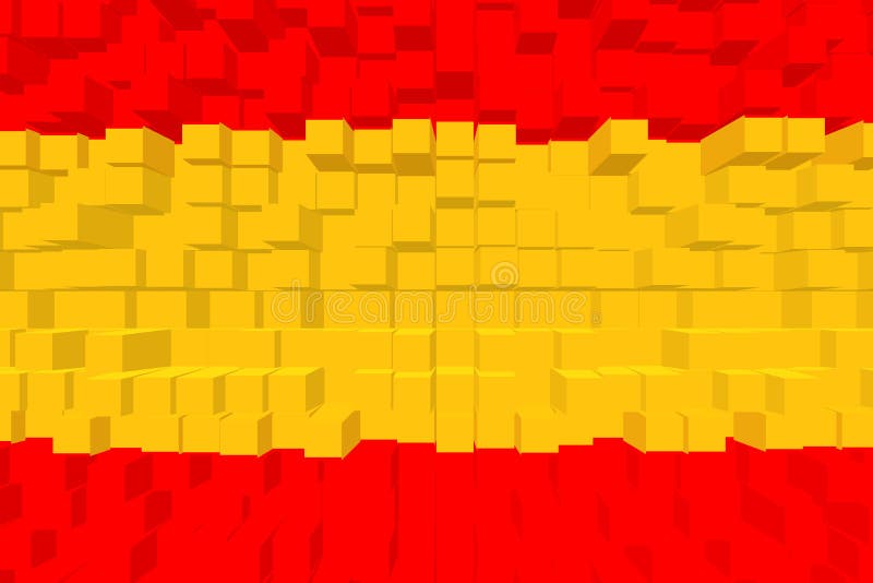 Spain. Flag of Spain. Llustration of the Flag of Spain. Horizontal ...