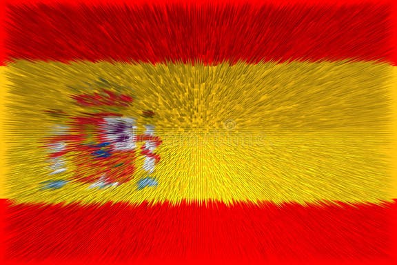 Spain. Flag of Spain. Llustration of the Flag of Spain. Horizontal ...