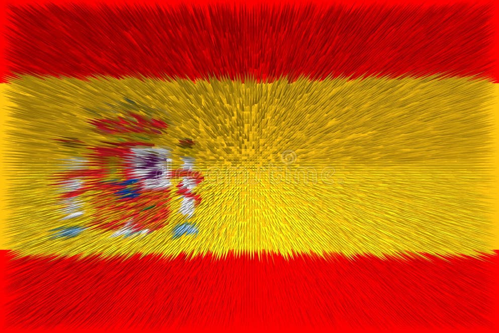 Spain. Flag of Spain. Llustration of the Flag of Spain. Horizontal ...