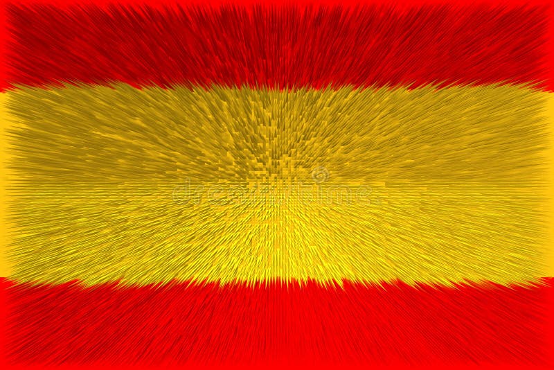 Spain. Flag of Spain. Llustration of the Flag of Spain. Horizontal ...