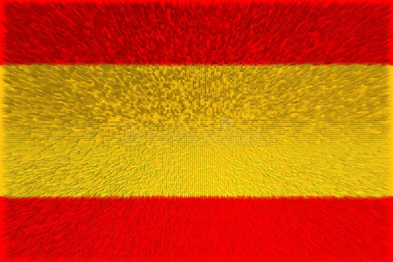 Spain. Flag of Spain. Llustration of the Flag of Spain. Horizontal ...
