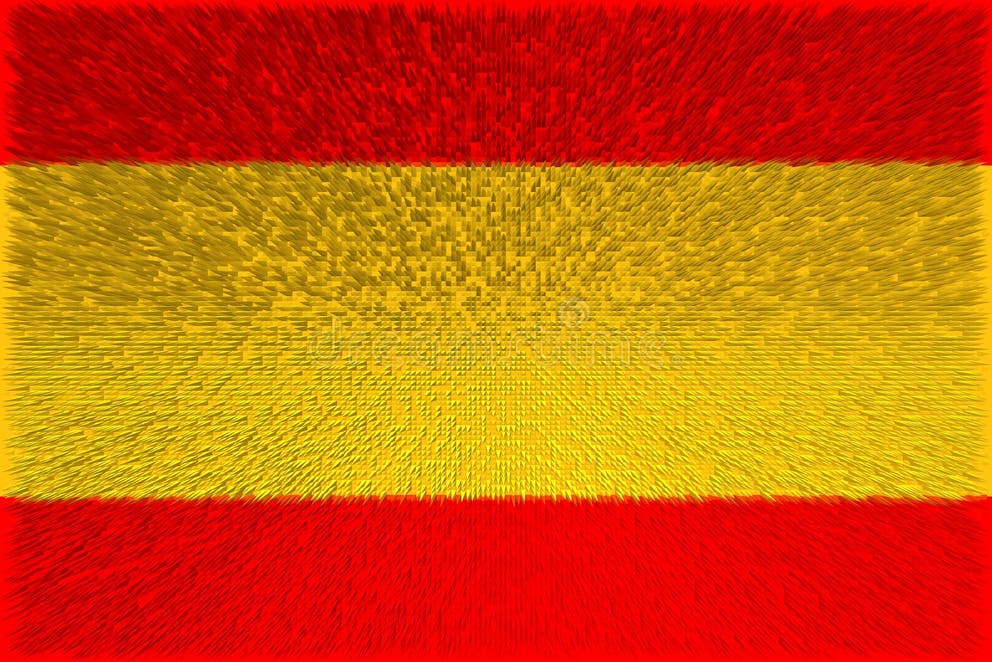 Spain. Flag of Spain. Llustration of the Flag of Spain. Horizontal ...