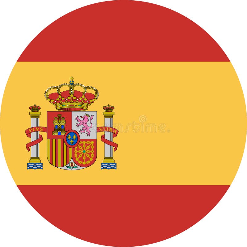 Spain Flag National Emblem Graphic Element Illustration Stock ...