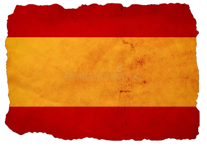Spain Flag Painted on Old Grunge Paper Stock Illustration ...