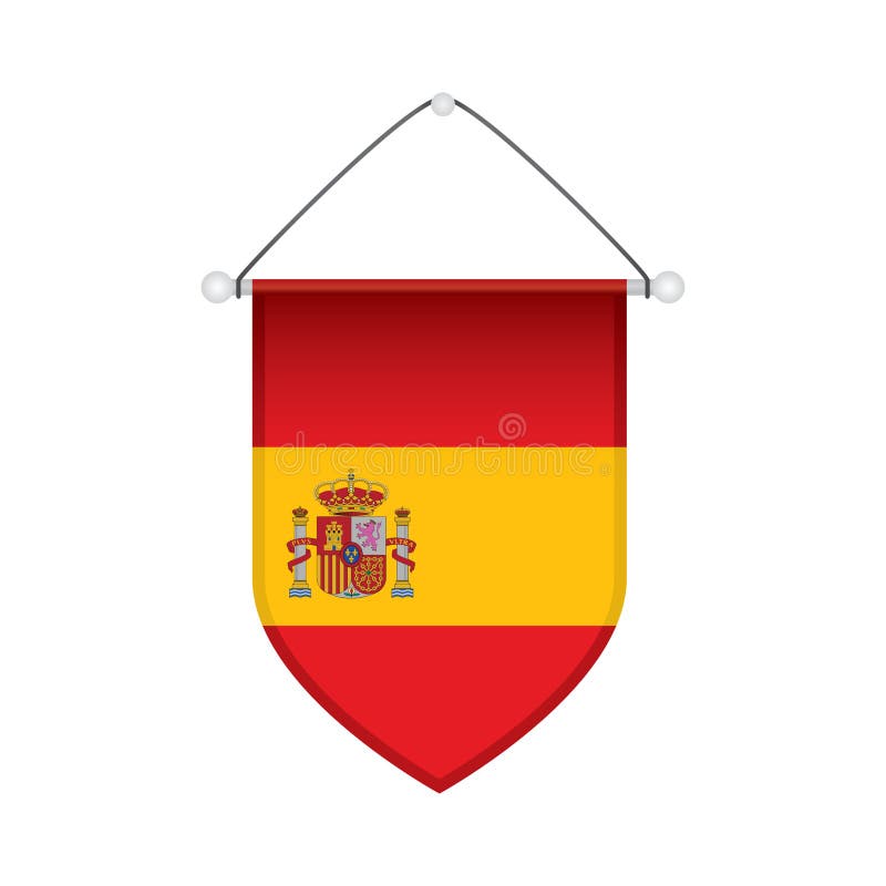 Spain Flag Pennant. Vector Illustration Decorative Design Stock Vector ...