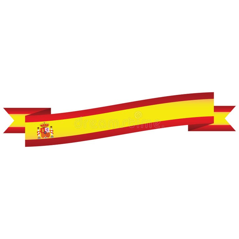 Spain Flag Ribbon. Vector Illustration Decorative Design Stock Vector ...