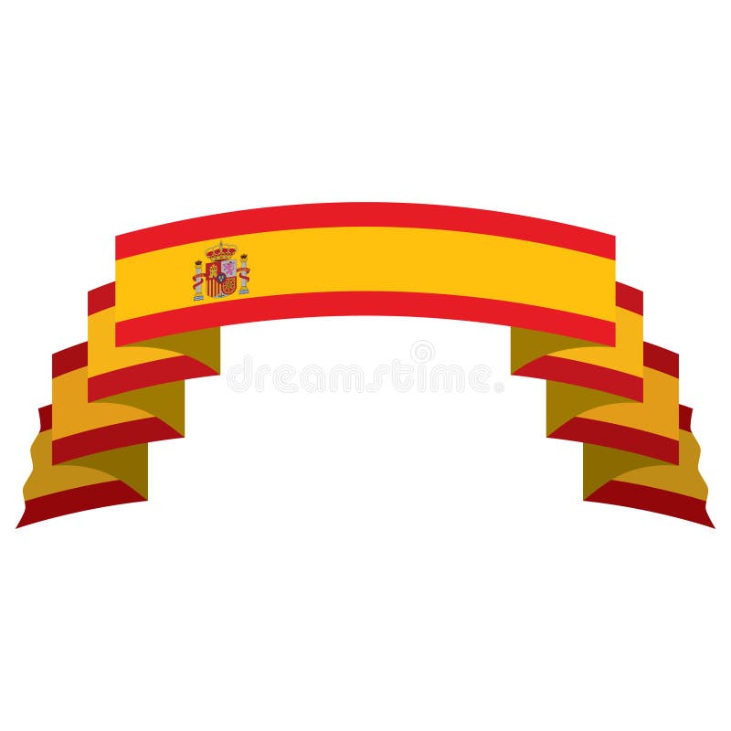 Spain Flag Ribbon. Vector Illustration Decorative Design Stock Vector ...
