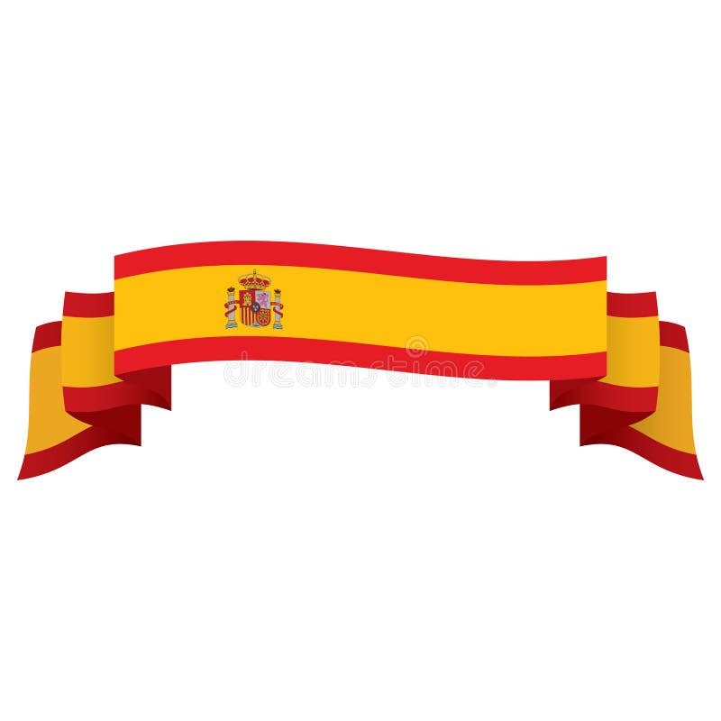 Spain Flag Ribbon. Vector Illustration Decorative Design Stock Vector ...