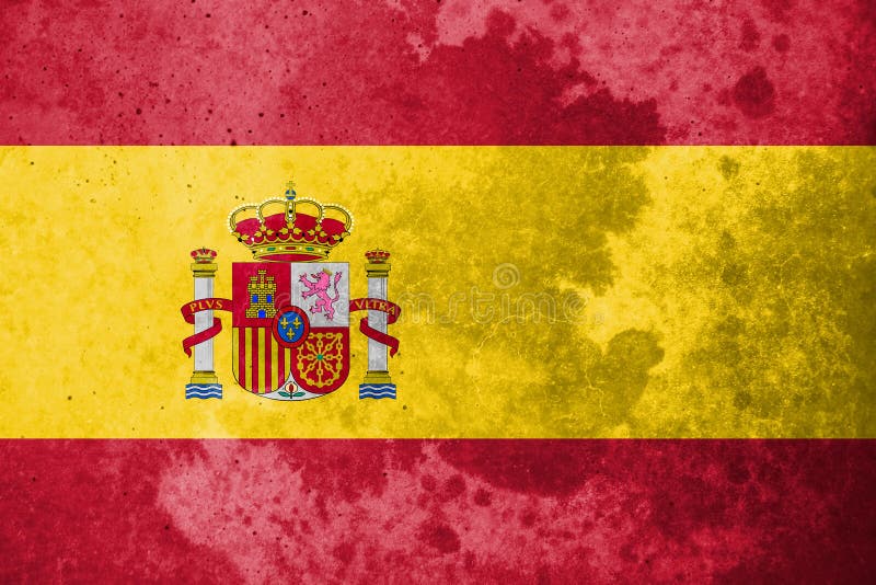 Spain Flag on Stone Texture Background Stock Illustration ...