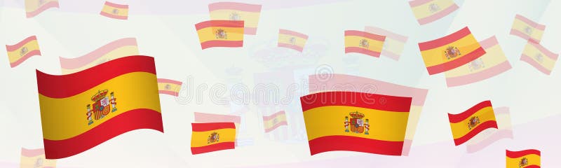 Spain Flag-themed Abstract Design on a Banner. Abstract Background ...