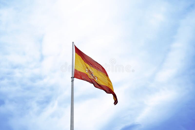 Spain Flag waving stock photo. Image of blue, proud - 100558004