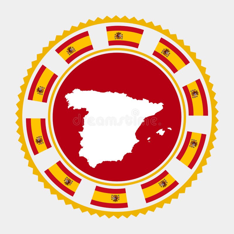 Spain Logo. Map of Spain with Country Name and. Stock Vector ...
