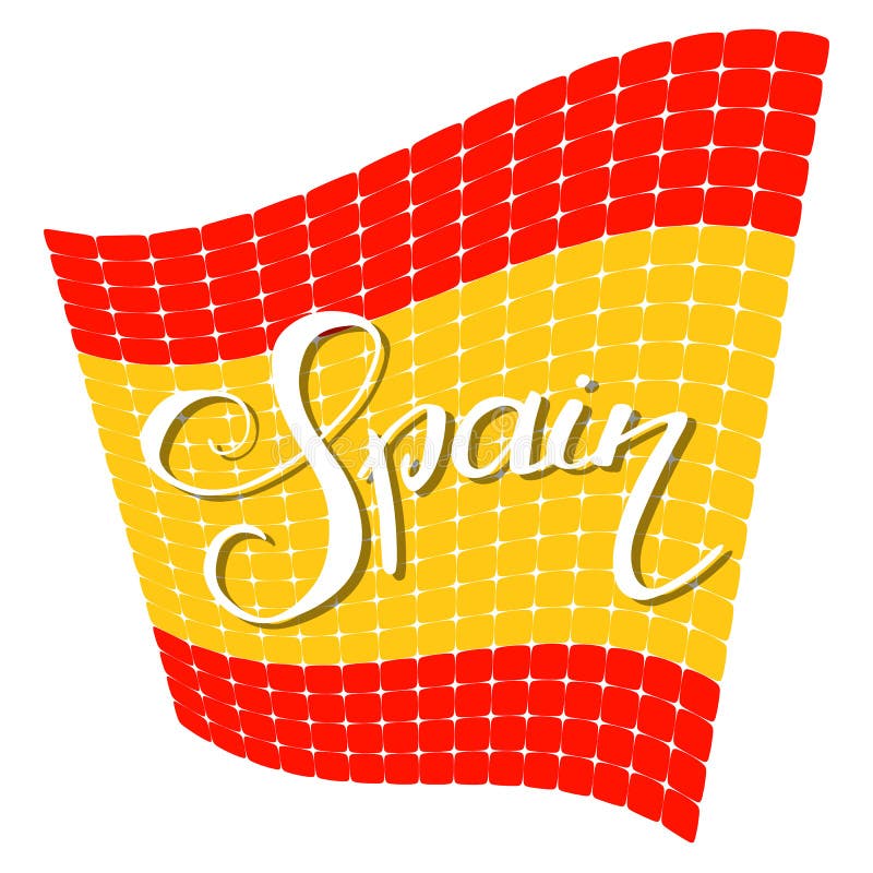 Spain hand lettering stock vector. Illustration of city - 101629154