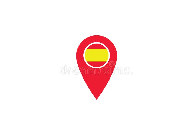 Spain Location Pin Map Navigation Label Symbol Stock Vector ...
