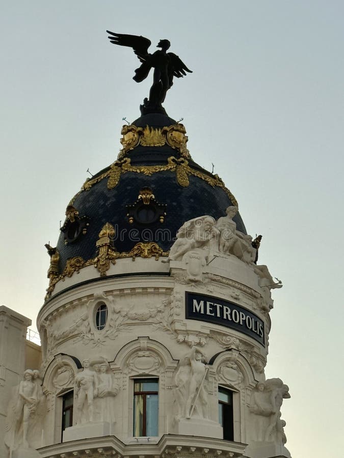The Black Angel Statue on Top of the Dome of Metropolitan Building in ...