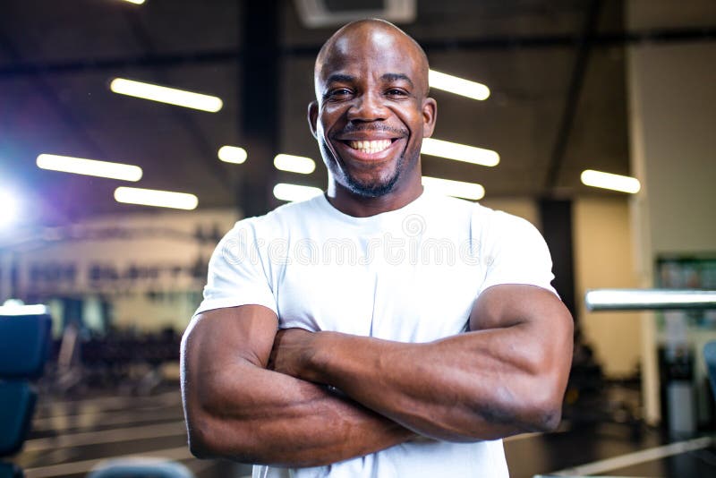 Spain Man in White Cotton T-thirt Ready for Working Out in Gym after ...