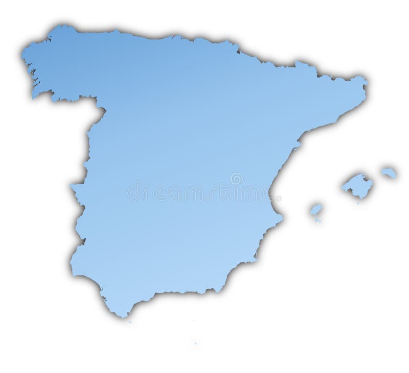 Spain map stock illustration. Illustration of mapping - 6685999