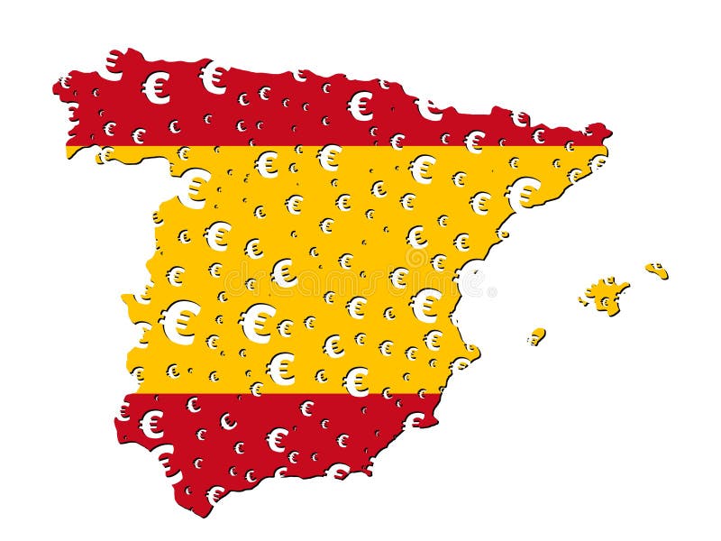 Spain Map Flag Euros Stock Illustrations – 16 Spain Map Flag Euros ...