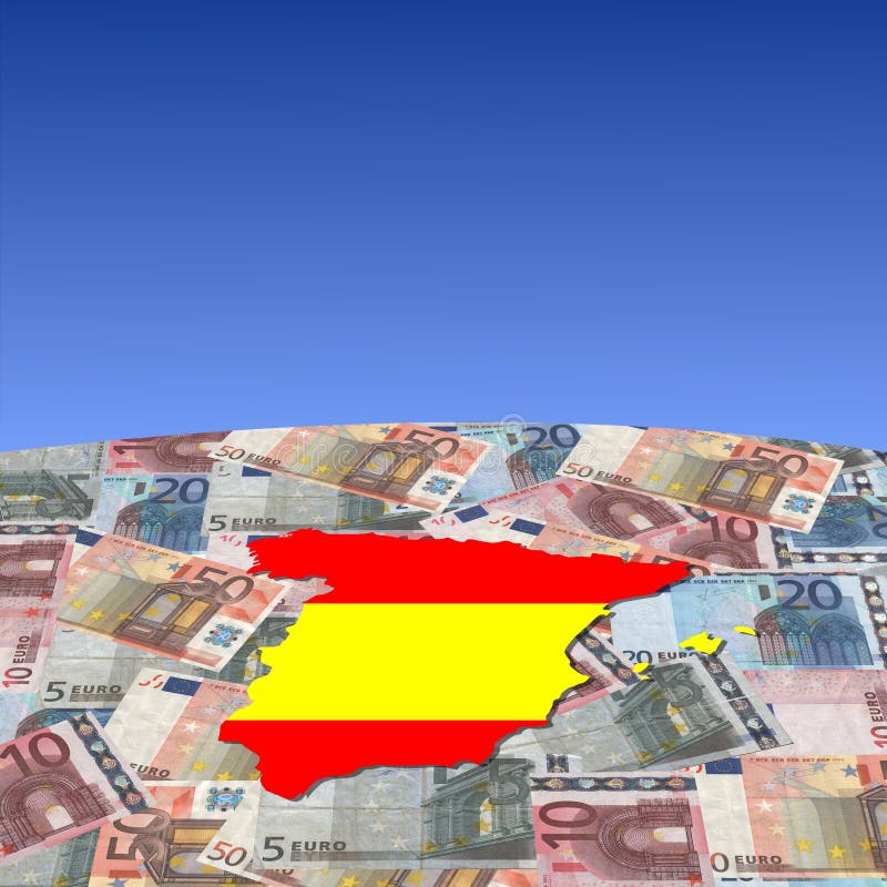 Spain Map Flag Euros Stock Illustrations – 16 Spain Map Flag Euros ...
