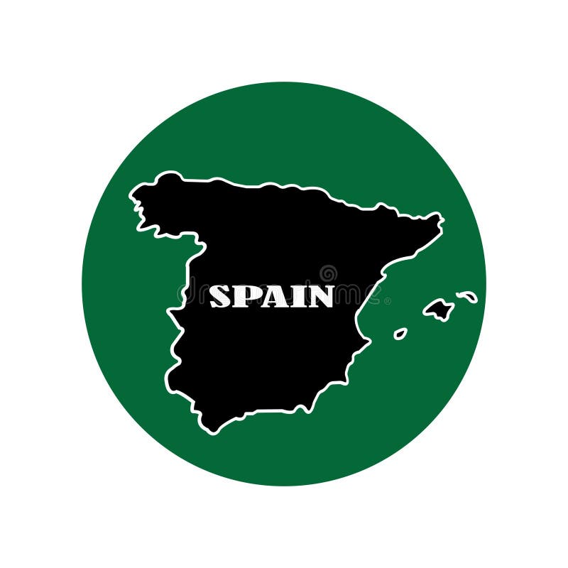Spain map icon stock vector. Illustration of land, island - 282967838