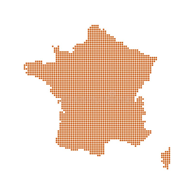 Spain Map Isolated. Dotted Spain Map Border Stock Illustration - Illustration of orange, digital ...