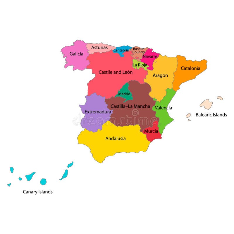 Spain Map Symbol Shape, Travel Web Flat Concept Icon Vector ...