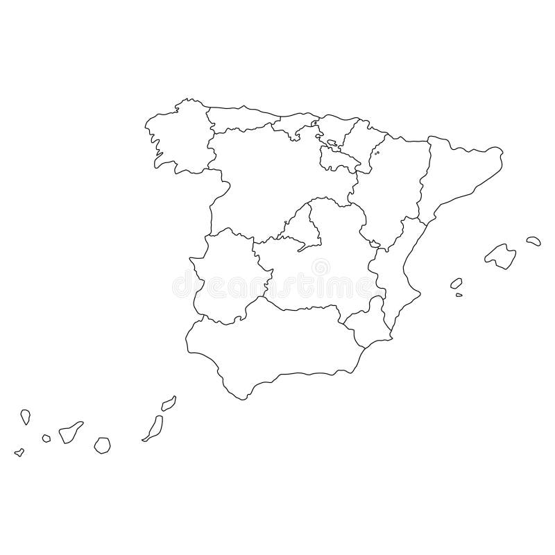 Spain Map Symbol Shape, Travel Web Flat Concept Icon Vector ...