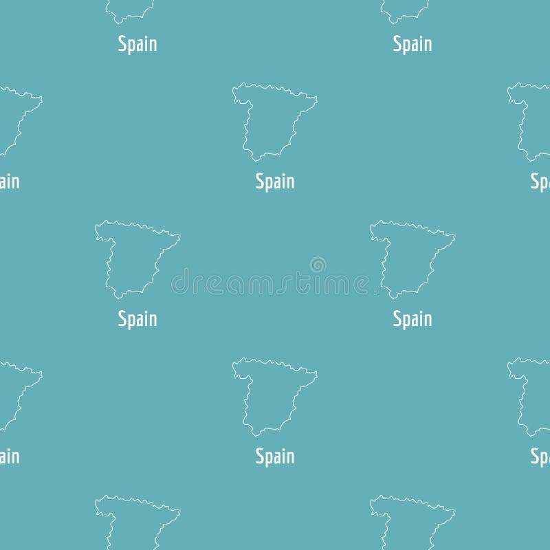 Spain map thin line simple stock illustration. Illustration of ...