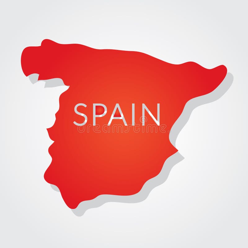 Spain Map. Vector Illustration Decorative Design Stock Vector ...
