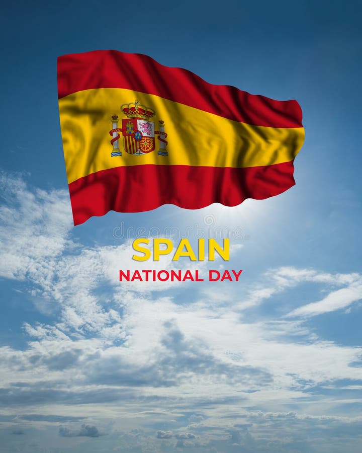 Spain national day card stock photo. Image of font, celebrate - 231447474