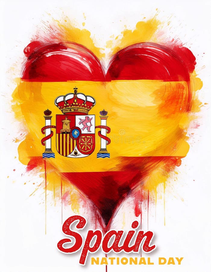 Spain National Day Modern Design Template. Design for Poster, Brochure ...
