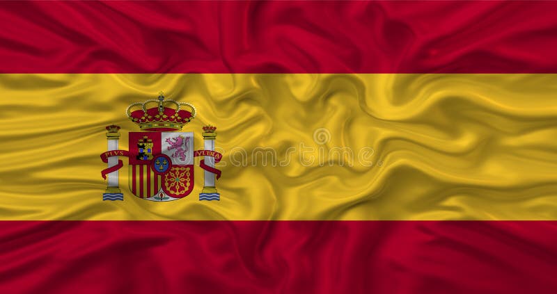 Spain National Flag and Wavy Concept Stock Illustration - Illustration ...