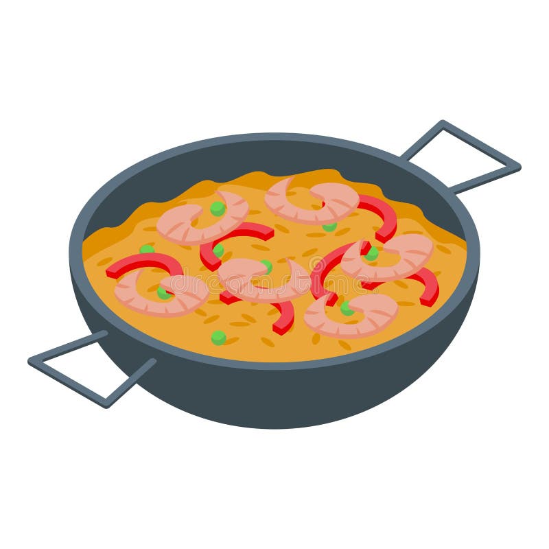 Spain Paella Icon Isometric Vector. Spanish Food Stock Vector ...