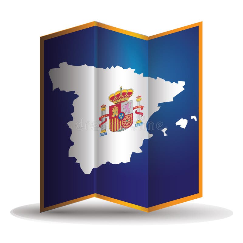 Spain Paper Map. Vector Illustration Decorative Design Stock Vector ...