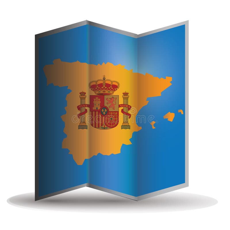 Spain Paper Map. Vector Illustration Decorative Design Stock Vector ...