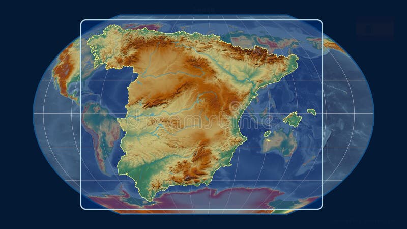 Spain relief map stock vector. Illustration of bilbao - 97189099