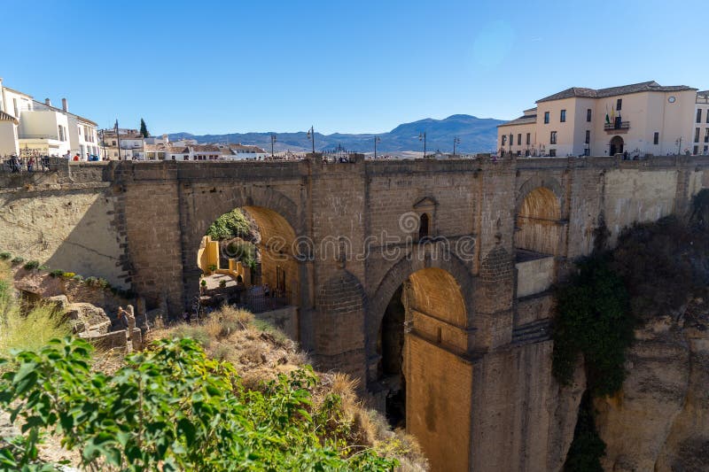 Spain, Ronda, bridge stock image. Image of nuevo, landscape - 299250277