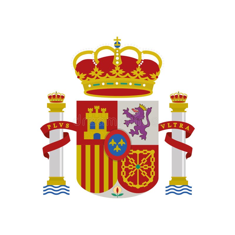 Spain Shield Crown Isolated Icon Stock Vector - Illustration of shield ...