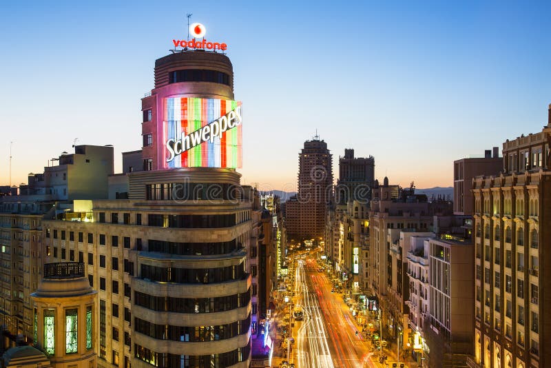 Spain, Skyline in Madrid editorial photography. Image of spain - 164561247