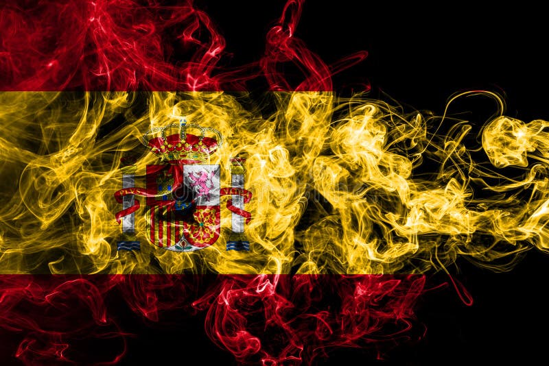 Spain Smoke Flag National Smoke Flag Stock Illustration - Illustration ...