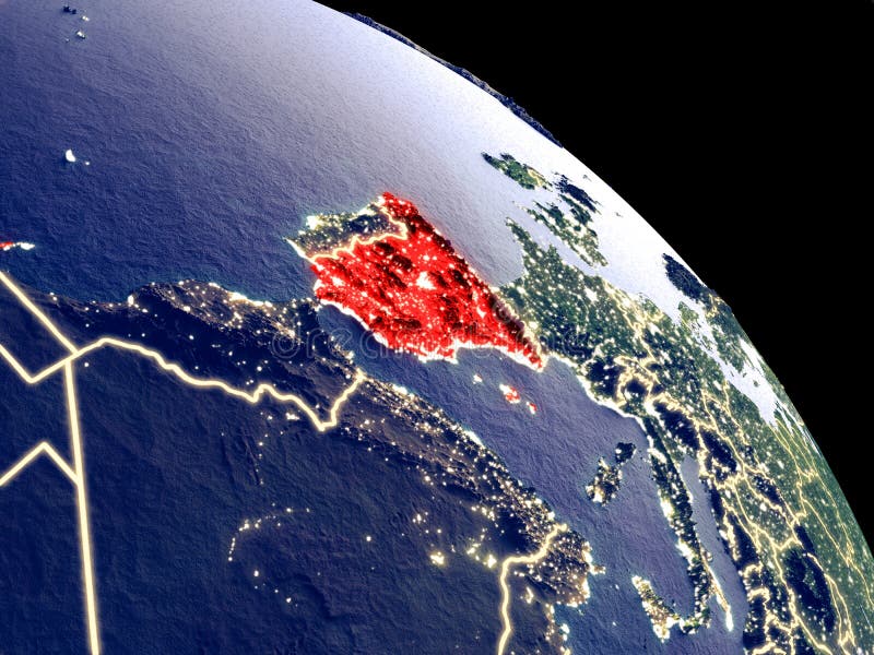 Spain from space stock illustration. Illustration of countries - 131230286