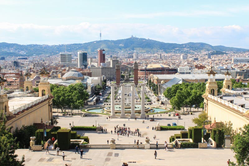 Spain Square in Barcelona Spain Editorial Image - Image of barcelona ...