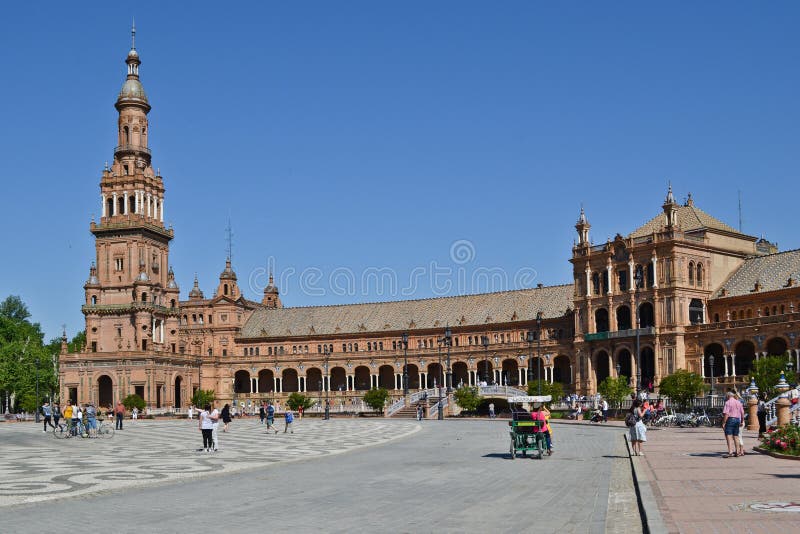 Spain Square Plaza of Spain in Seville, Spain Editorial Image - Image ...